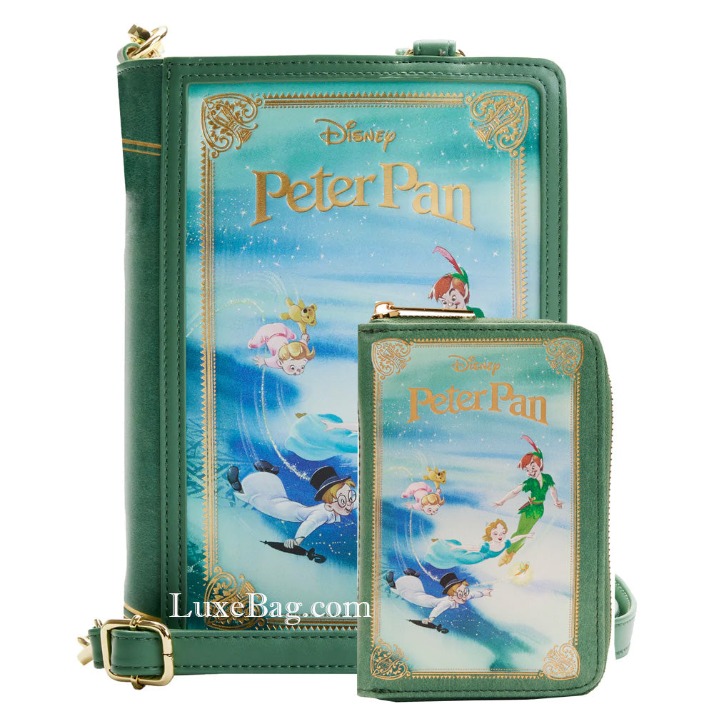 Loungefly Disney Peter Pan Book Convertible Crossbody/Backpack Wallet ...